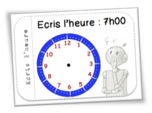 Jeu des heures CP et CE1 | Bout de Gomme