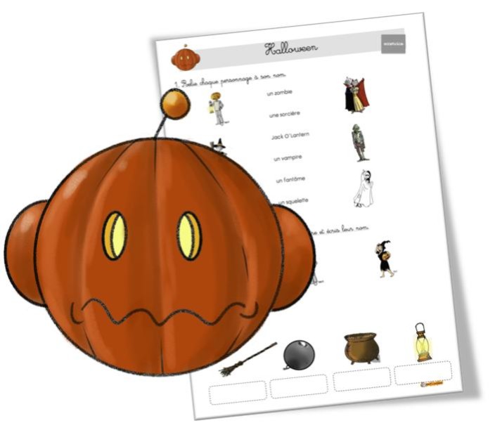 Halloween et la peur : Fiches vocabulaire cycle 2 | Bout de Gomme