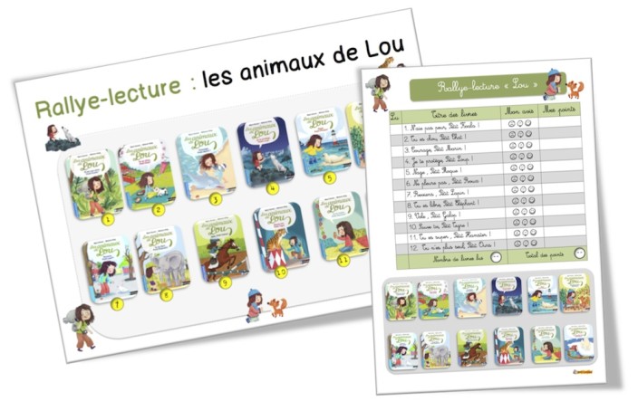 Rallye lecture : Les animaux de Lou | Bout de Gomme