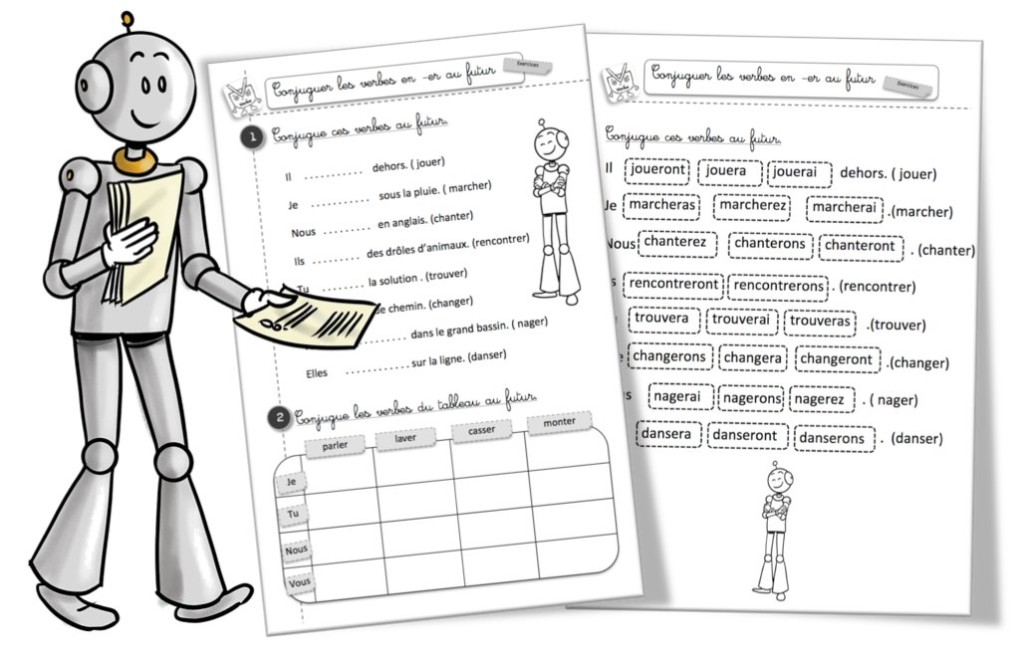 Le futur des verbes en -er : exercices différenciés | Bout de Gomme