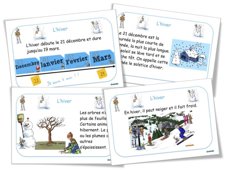 L’hiver : Diaporama, vocabulaire, exercices | Bout de Gomme