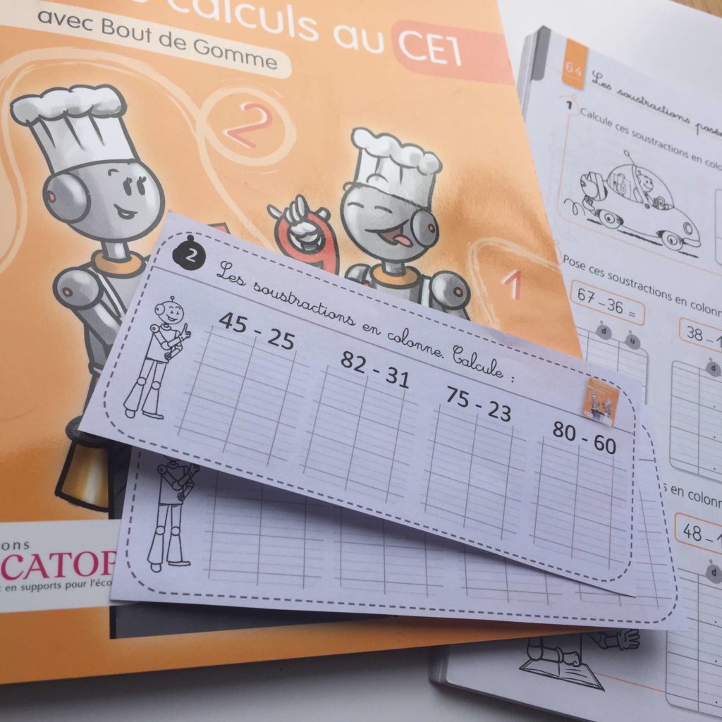 soustractions sans retenue | Bout de Gomme