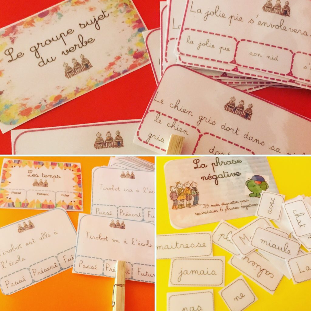 Jeux de cartes Grammaire | Bout de Gomme