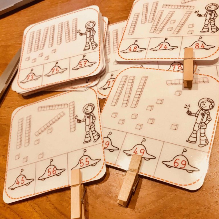 Cartes à pinces des nombres de 0 à 79 | Bout de Gomme