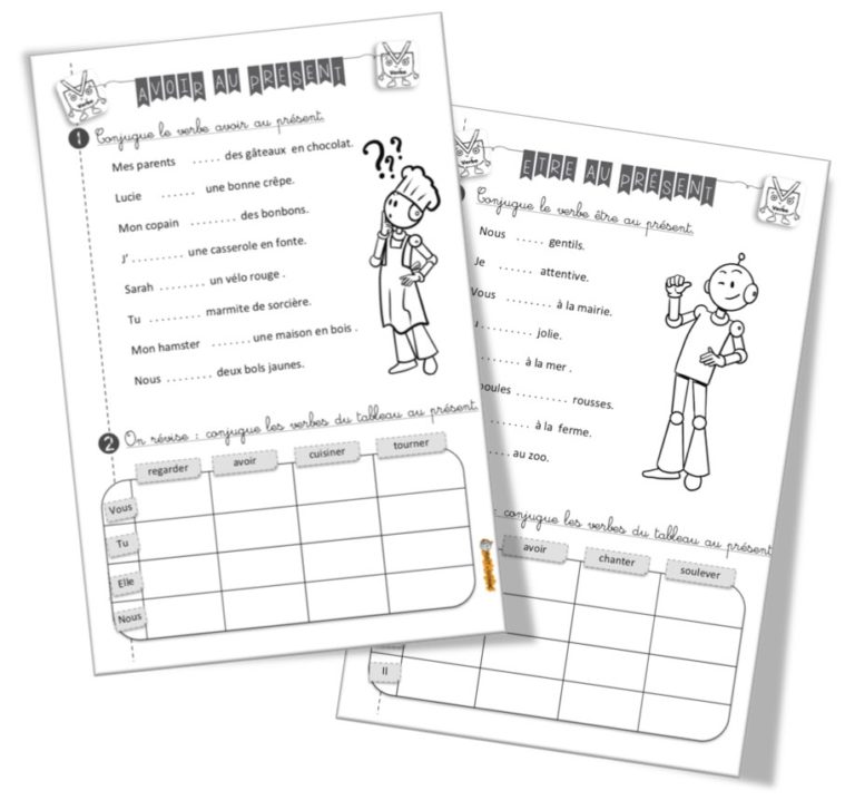 conjugaison avoir et être | Bout de Gomme