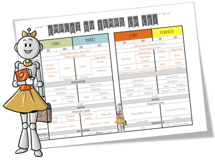 Emplois du temps et progressions | Bout de Gomme