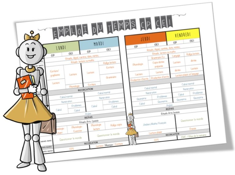 Emplois du temps et progressions | Bout de Gomme