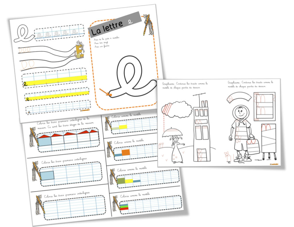 Cahier et progression Ecriture-graphisme CP | Bout de Gomme